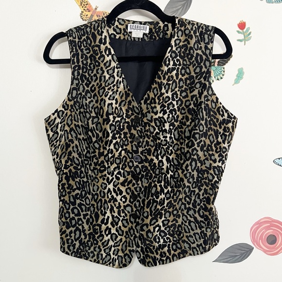 Vintage | Tops | Vintage Silk Leopard Print Womens Vest Top | Poshmark